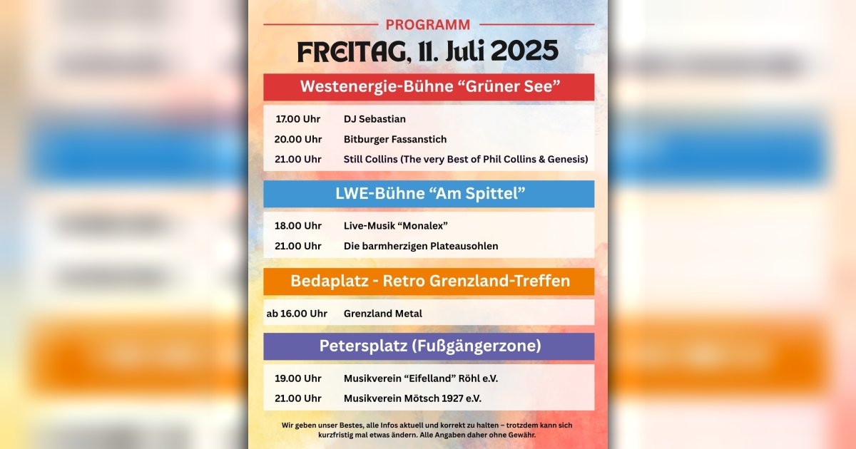 Programm Freitag | Stadt Bitburg